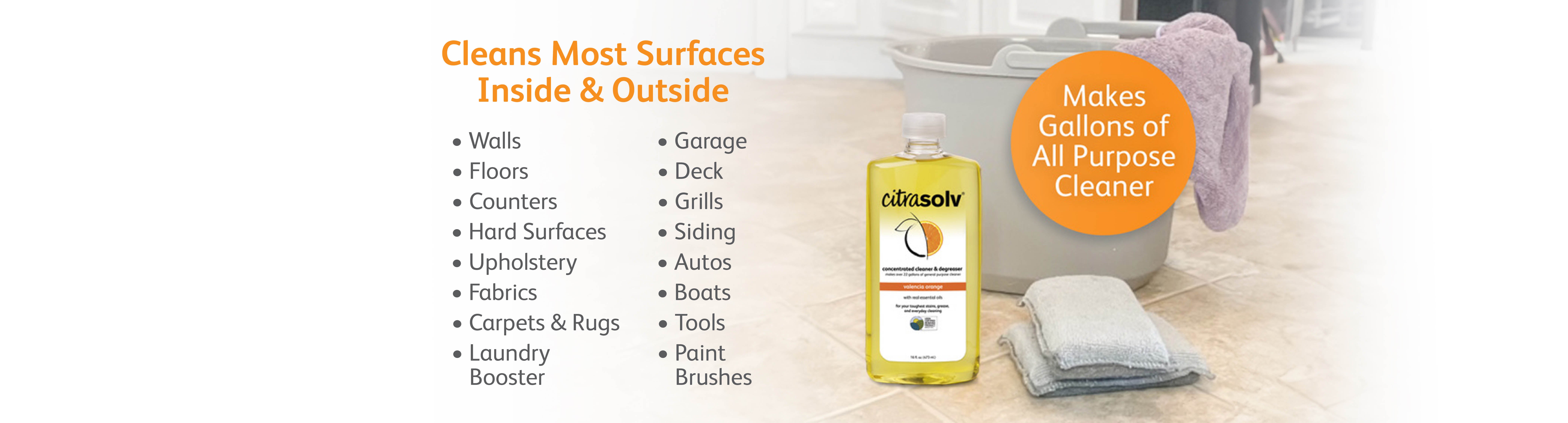 Citra Solv Concentrated Cleaner & Degreaser - Natural Adhesive Remover